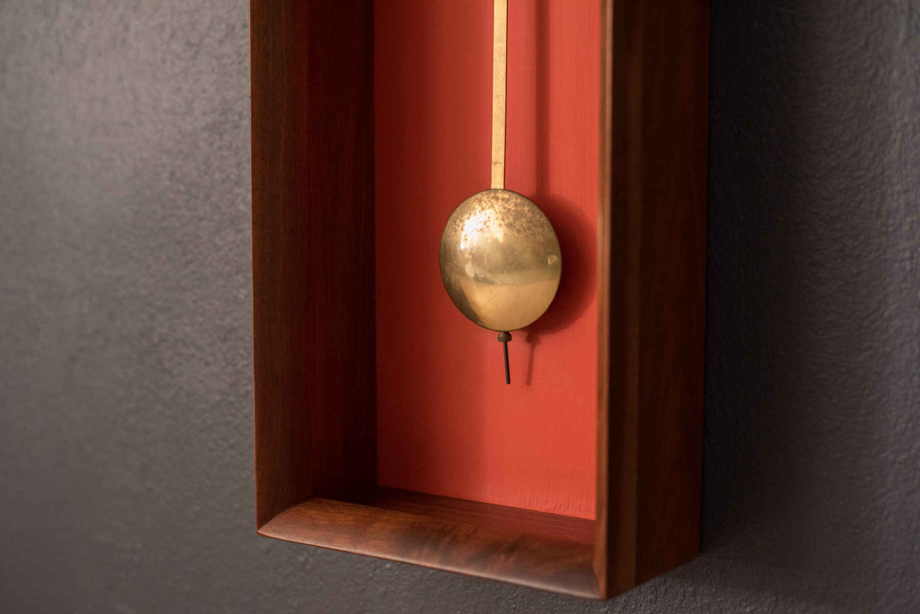 Mid Century Walnut Arthur Umanoff Meridian Pendulum Wall Clock for ...