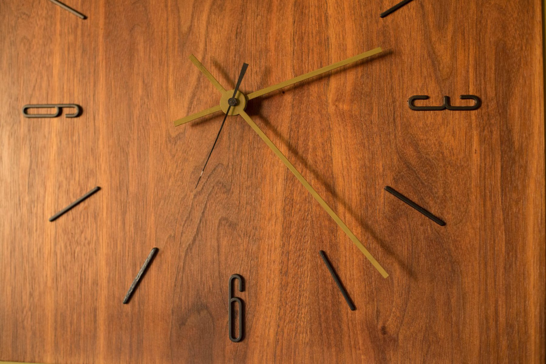 Mid-Century Modern Walnut Clock - Mid Century Maddist