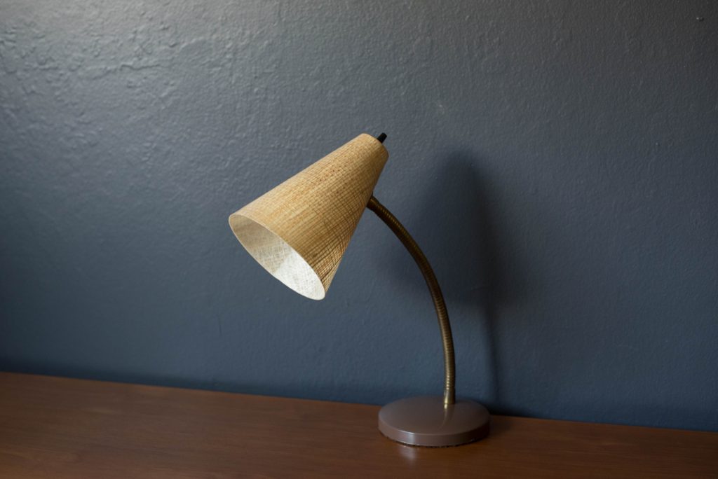Mid Century Fiberglass Desk Task Lamp - Mid Century Maddist