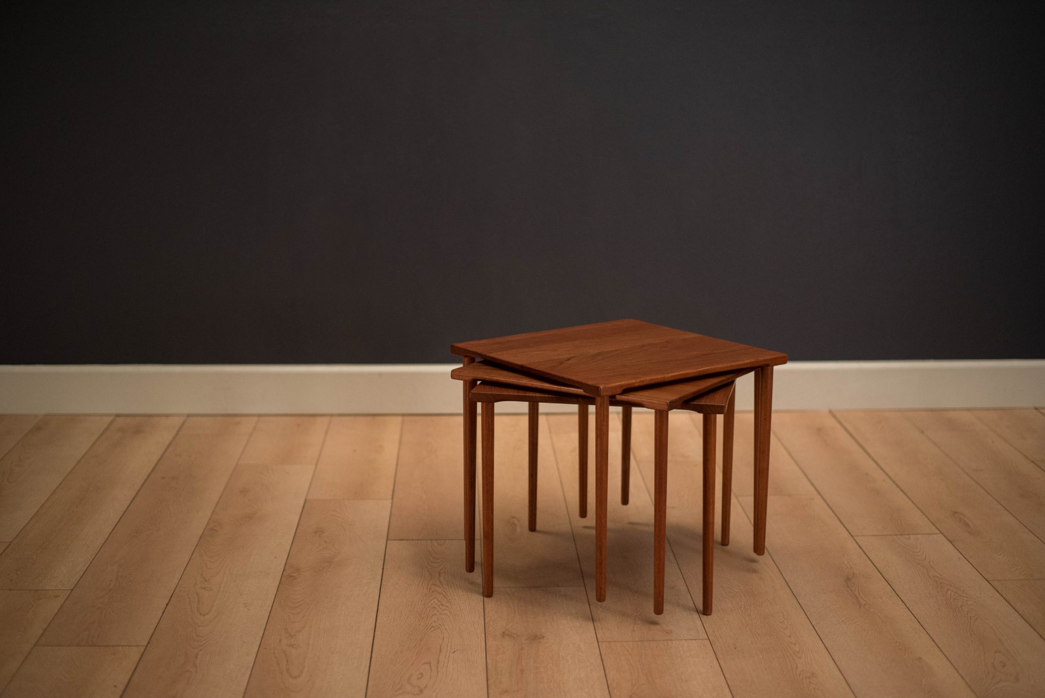 Danish Stacking Teak End Tables by France & Daverkosen - Mid Century ...