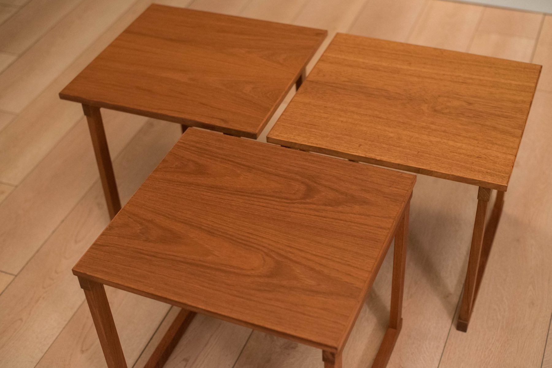 Danish Kai Kristiansen Teak Nesting Tables - Mid Century Maddist