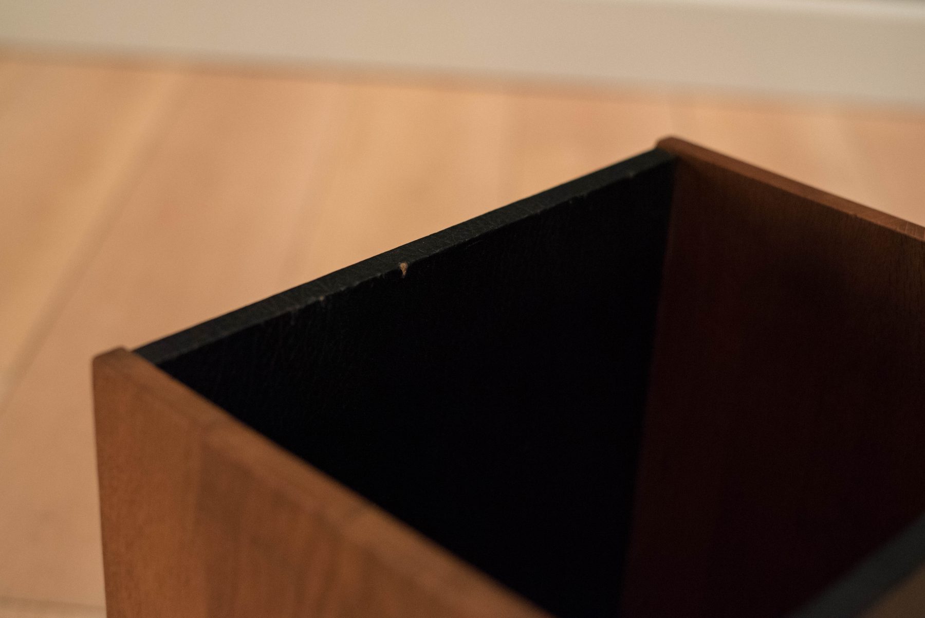 Mid Century Oak Waste Bin - Mid Century Maddist