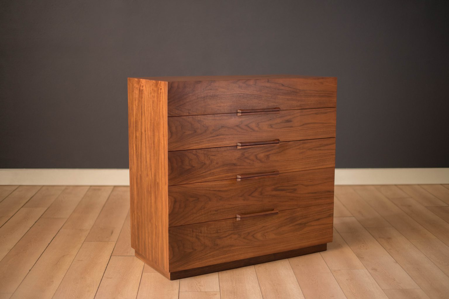Mid-Century Modern Walnut Tall Dresser Chest by Ramseur - Mid Century ...