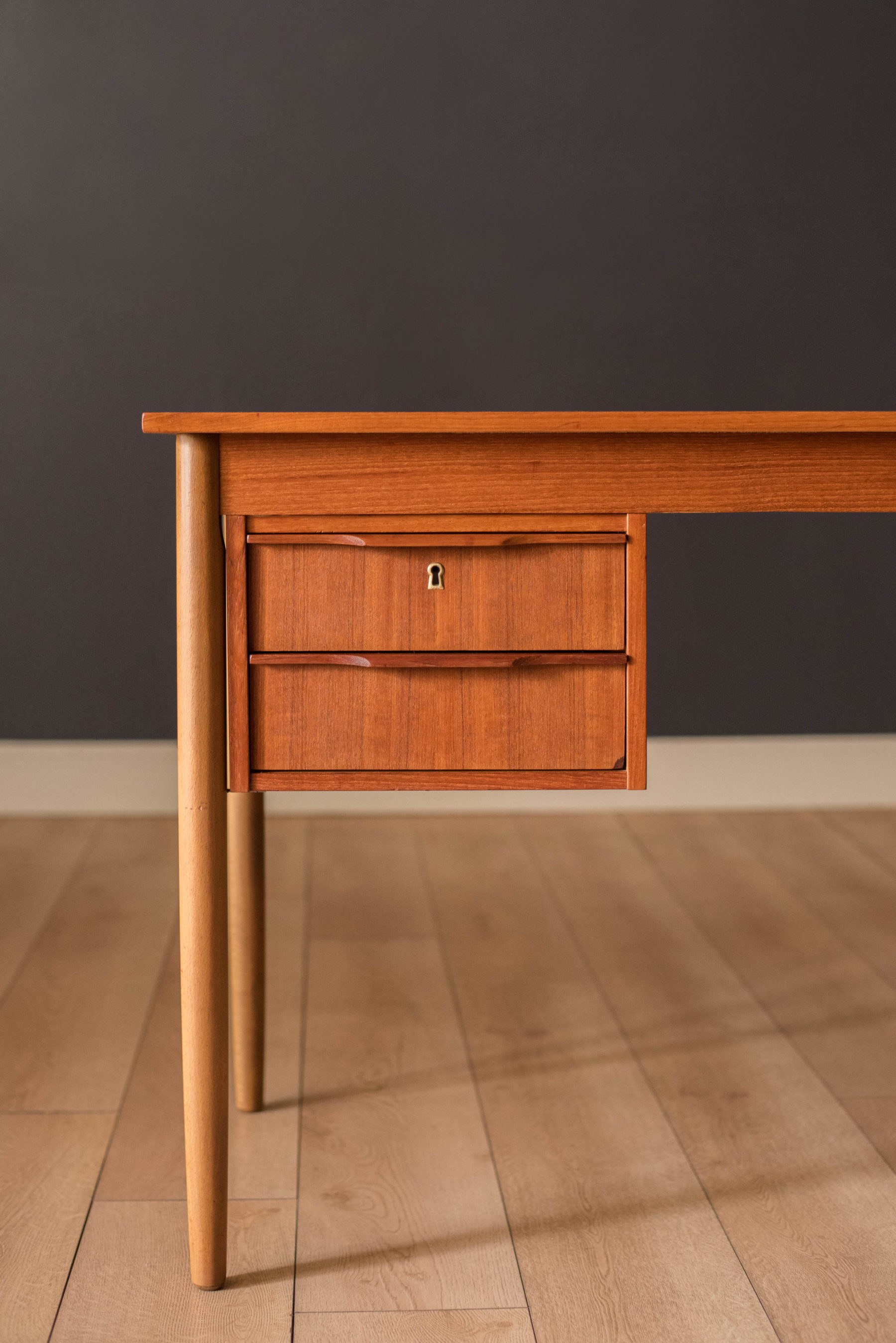 Vintage Teak Danish Writing Desk by Ejsing Mobelfabrik - Mid Century ...