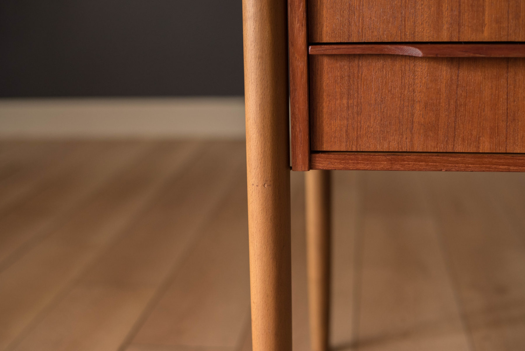 Vintage Teak Danish Writing Desk by Ejsing Mobelfabrik - Mid Century Maddist