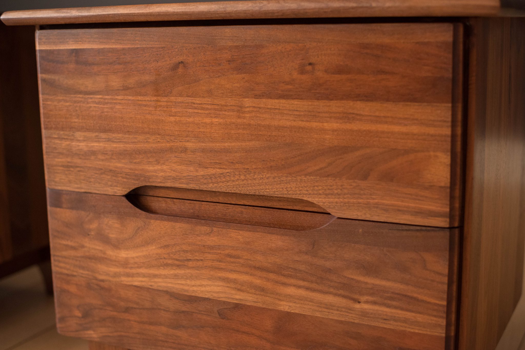 Pair of Mid-Century Modern Solid Walnut Nightstands - Mid Century Maddist Pair of Mid-Century Modern Solid Walnut Nightstands - Mid Century Maddist