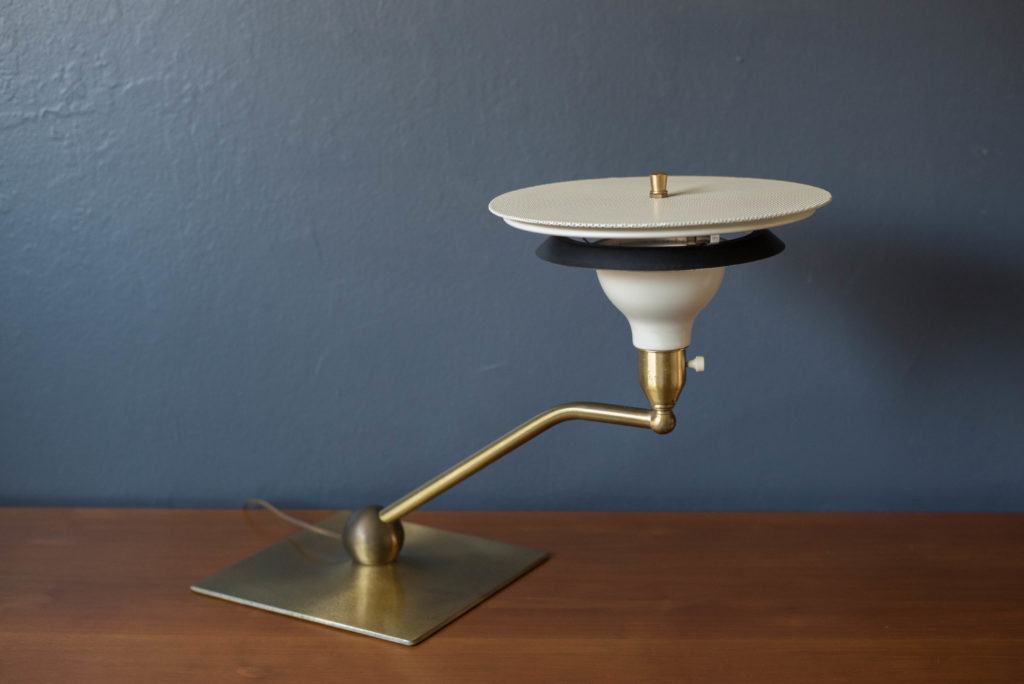 Mid-Century Modern Brass Sight Light Desk Lamp by M.G. Wheeler - Mid ...